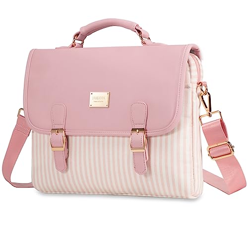 LOVEVOOK Canvas Laptop Bag for Women Messenger Bag Lightweight Laptop Case Sleeve Purse Briefcase Fits 15.6 Inch Computer