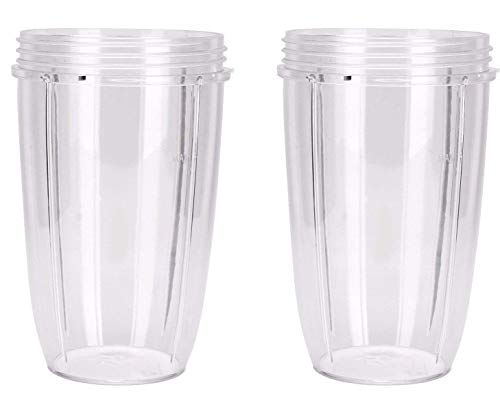 NutriBullet Replacement 32-Ounce Cups Compatible With NUTRiBULLET Blender Cup (Pack of 2) | Replacement Parts & Accessories Compatible With NutriBullet | Fits NutriBullet 600w and Pro 900w Blender