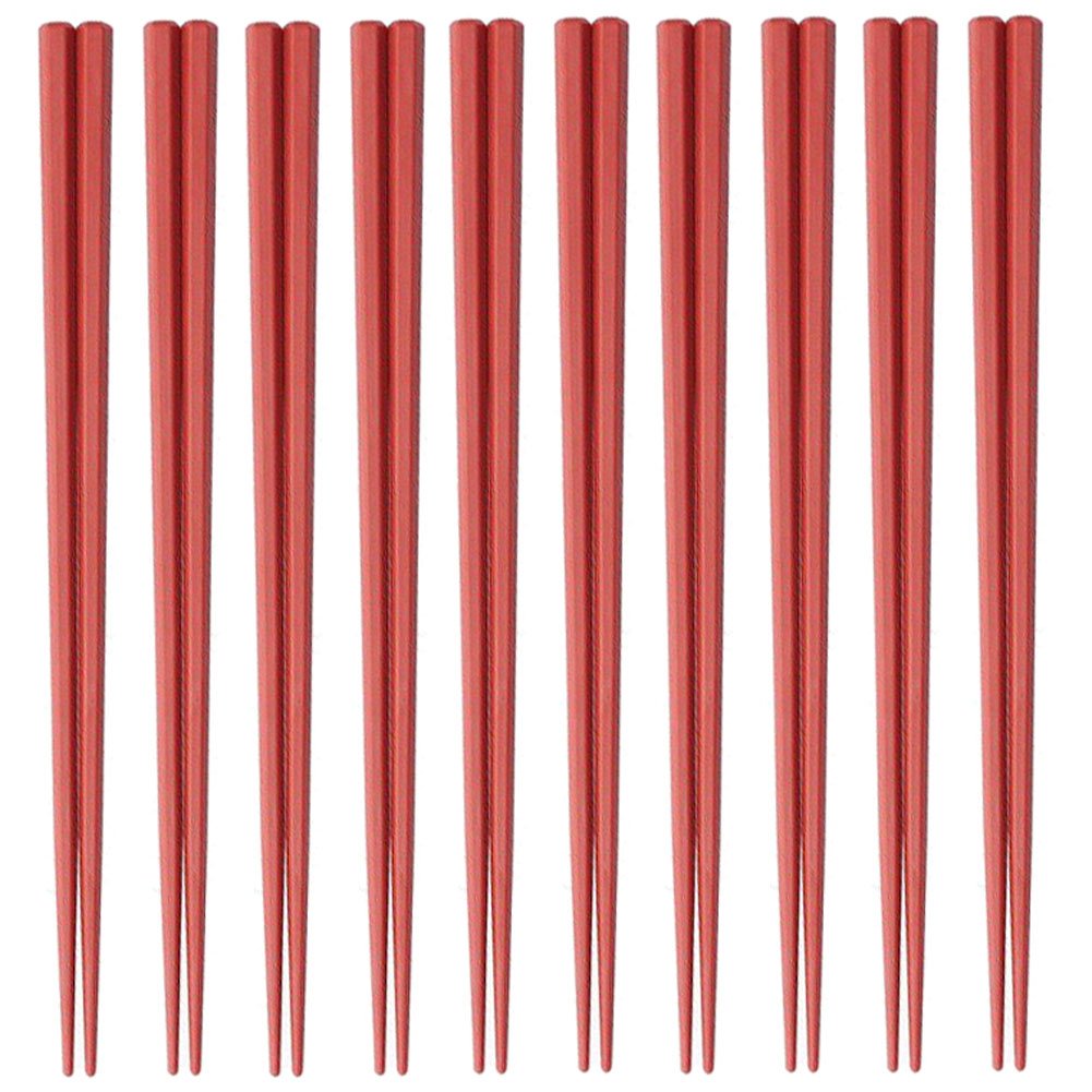 Reuse chopsticks made of SPS 23 cm hex (vermilion) 10 p pieces 3771184