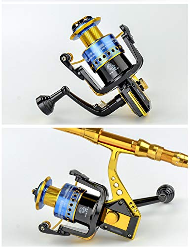 LLJPYX7L Salt Water Reel with 11 Bearings, Ultra-Smooth Fishing Reel, 5.5:1 Gear Ratio, Left/Right Rocker arm Interchangeable (Color : 6000)