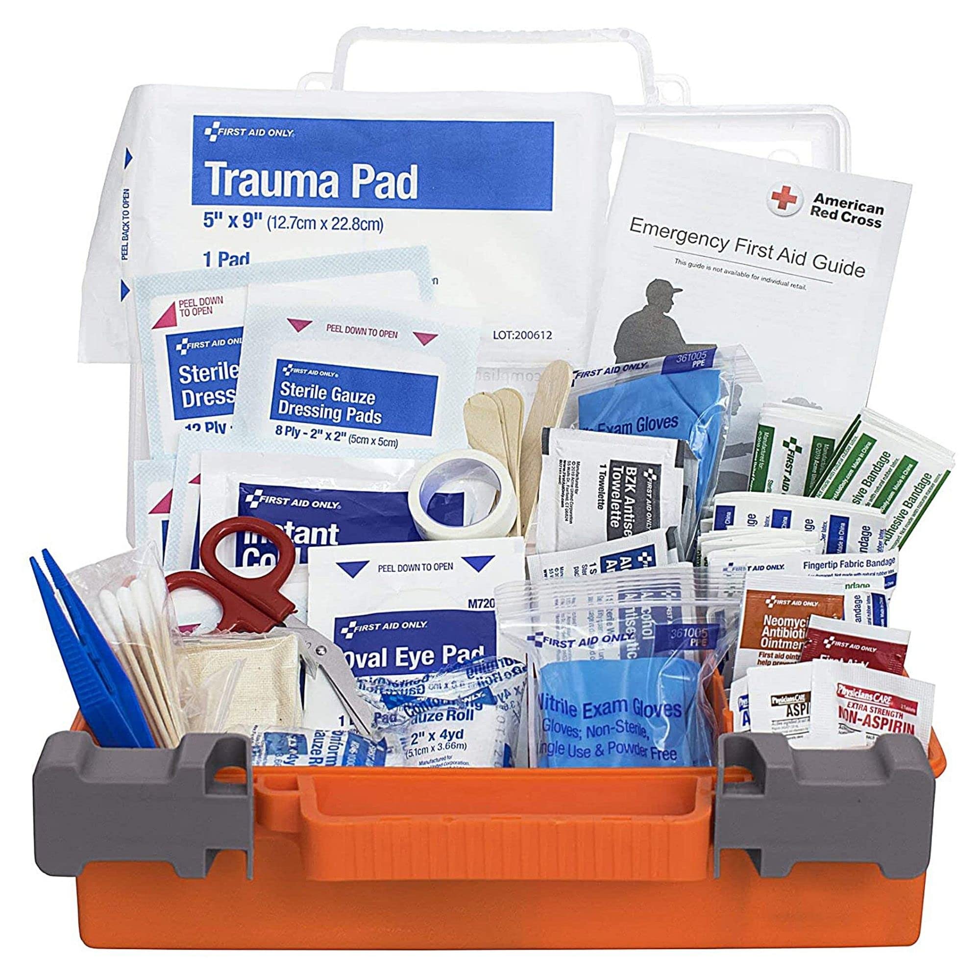 McKesson First Aid Kit, 260 Pieces, OSHA Compliant 50 Person Kit for Car, Home, Office, Camping, Travel