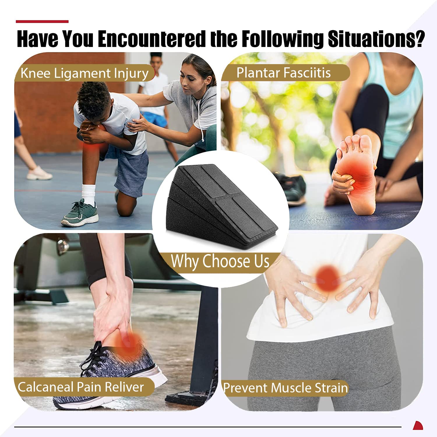 Squat Wedge Block Non Slip Professional Slant Board for Calf Stretching from NXT WIND, Adjustable Angles Knees Over Toes Equipment, Squat Ramp Foot Wedges for Squats Yoga Wedge Great for Exercise
