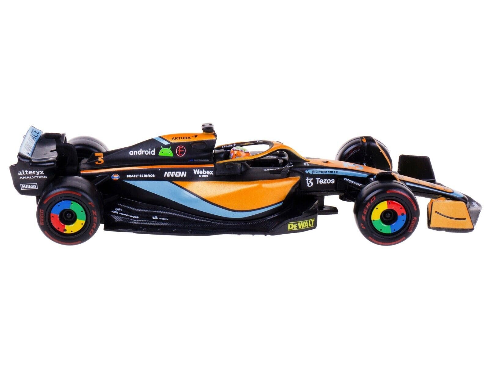 McLaren MCL36#3 Daniel Ricciardo Formula One F1 Australian GP (2022) with Display Case 1/43 Diecast Model Car by Bburago 38064DR