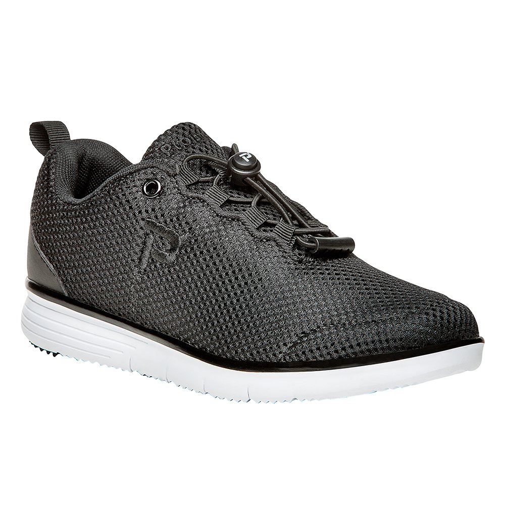 Propét Womens TravelFit Prestige Walking Shoe, Black, 11 XX-Wide US