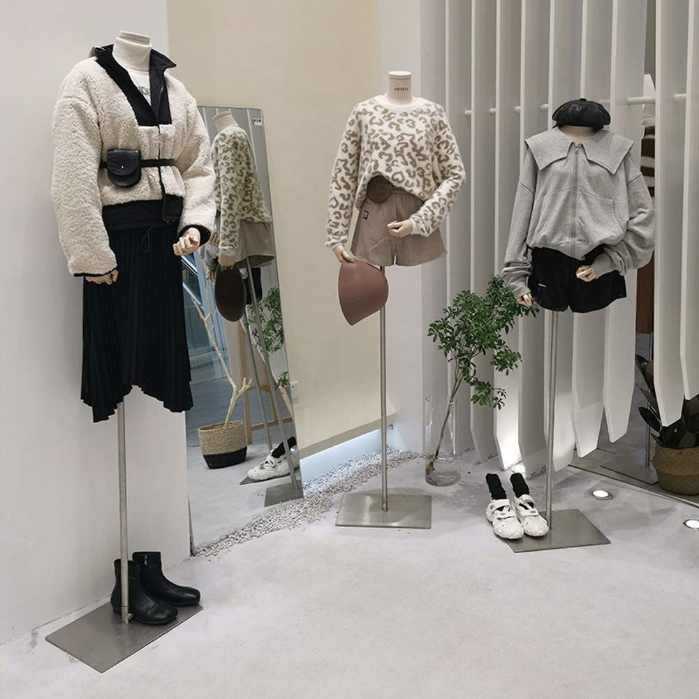 Mannequin Torso Mannequin Dress Form Torso Female Tailors Dummy Mannequin Dressmakers Dummies Fashion Students Display Bust with Beech Arm Suitable for Apparel Jewelry Di