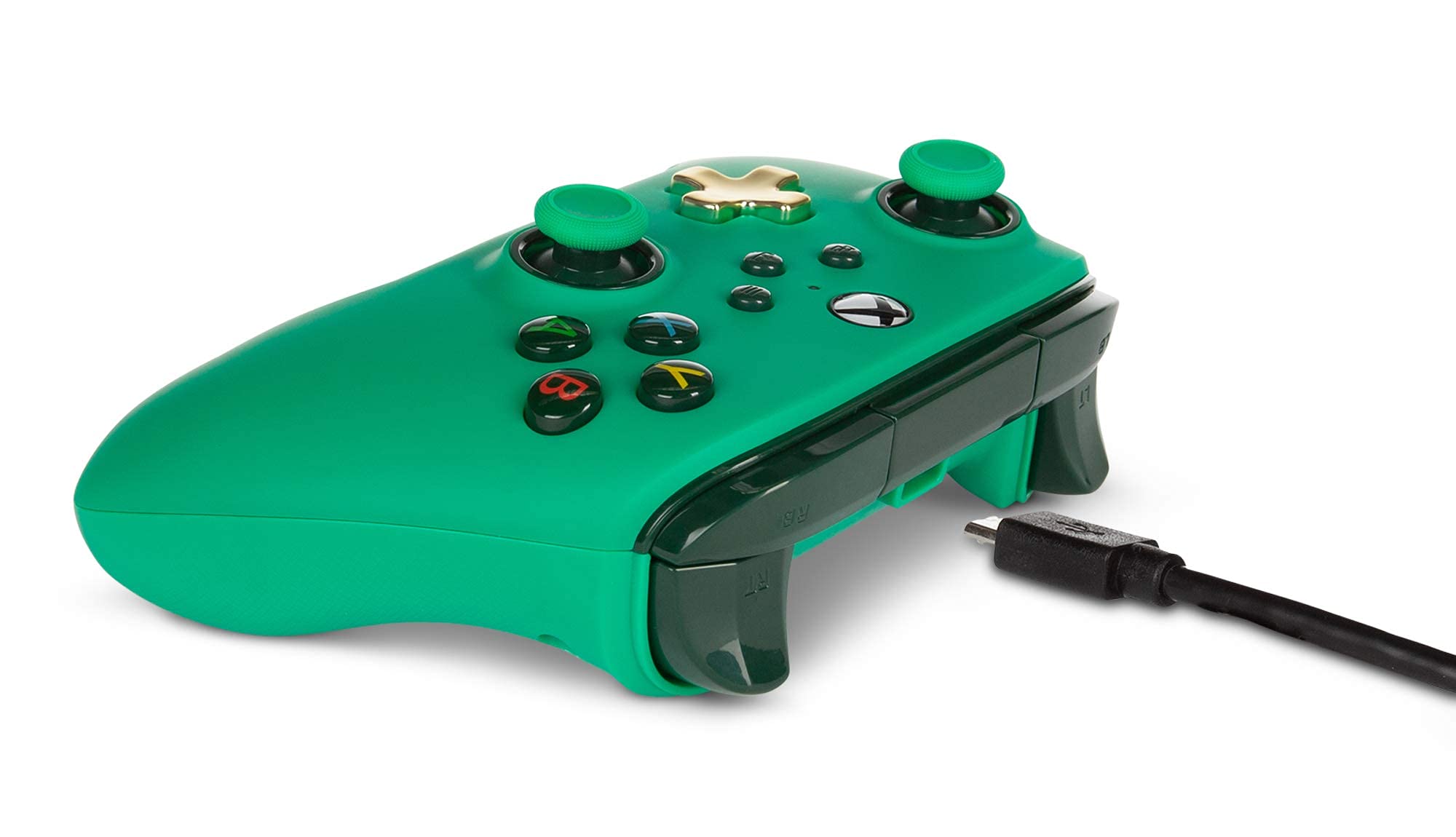 PowerA Enhanced Wired Controller for Xbox Series X|S - Green, Gamepad, Wired Video Game Controller, Gaming Controller, Works with Xbox One - Xbox Series X (Renewed)