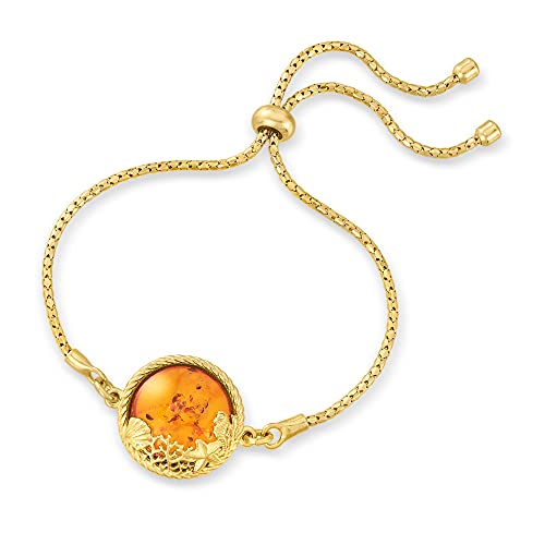 Ross-Simons Amber Sea Life Bolo Bracelet in 18kt Gold Over Sterling