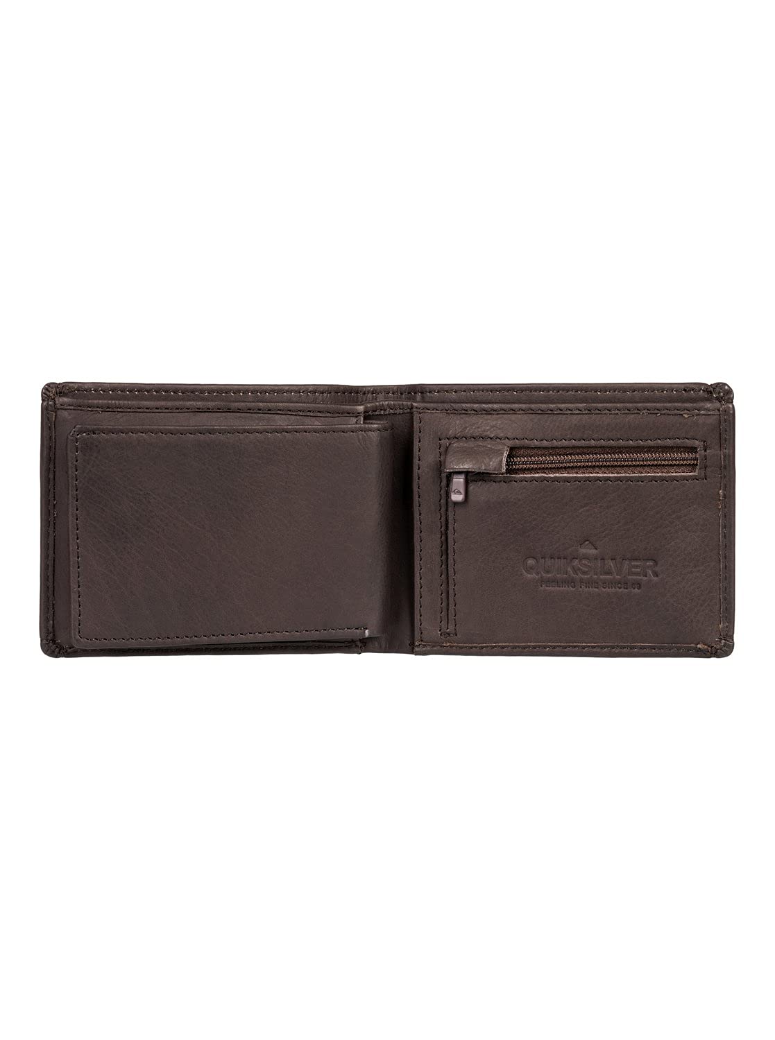 Quiksilver 2 Men's Bifold Leather RFID Wallets ~ Miss Dollar II brown