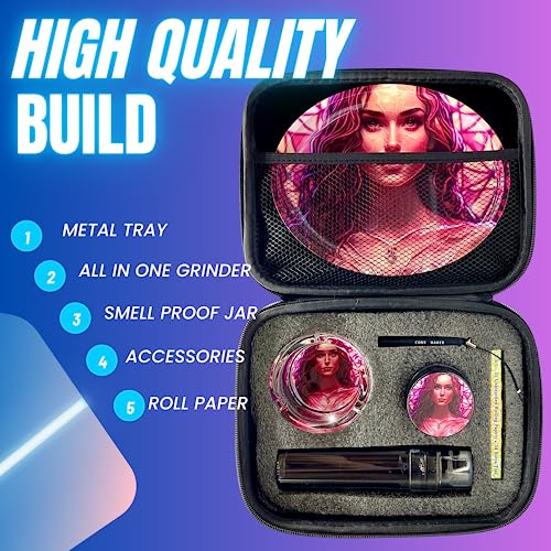 Nelton 6 Pcs Grinder and Accessories (Pink)