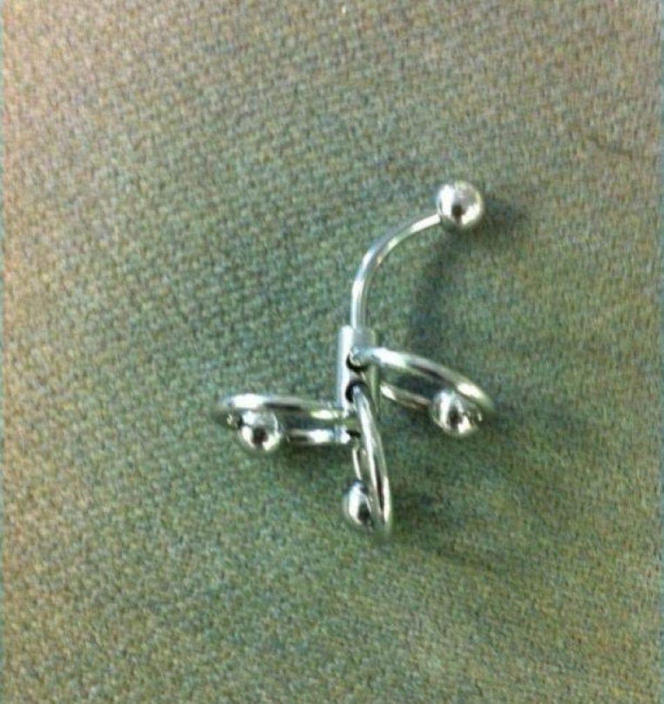 NAVIKO 14g TAP Dancer Barbell for VCH Piercing
