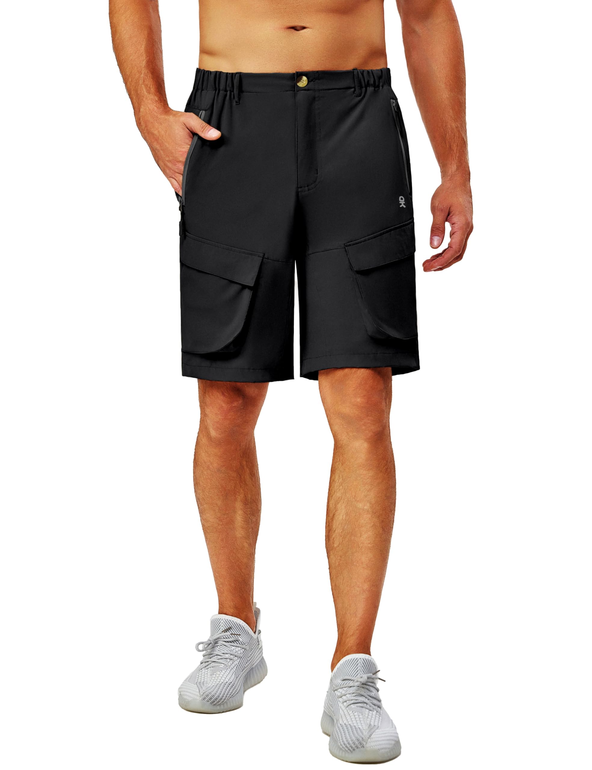 Little Donkey Andy Men's Stretch Quick Dry Cargo Shorts Grey Size XL