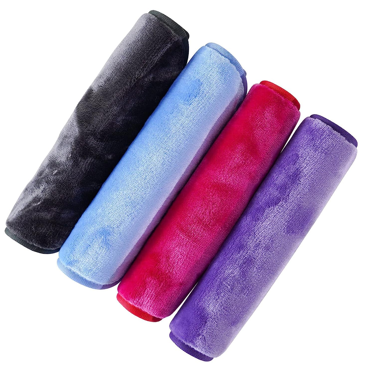 Makeup Remove Cloths Face Towels, Reusable Makeup Remover Cloths (4packs), Makeup Remover Towel Reusable Microfiber Cleansing Towel 8.67 inch X 8.67 inch