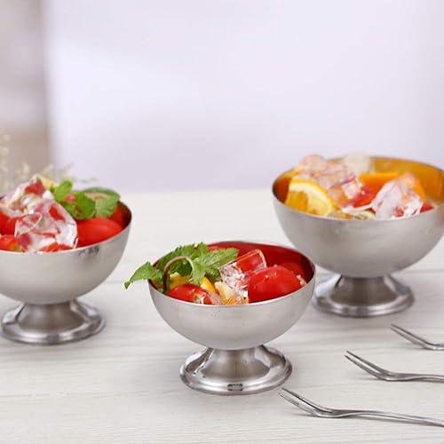 YYQTGG Trifle Tasting Bowls, Scratch Proof Elegant Surface Dessert Pudding Bowls Rust Resistant for Restaurant (150ml)