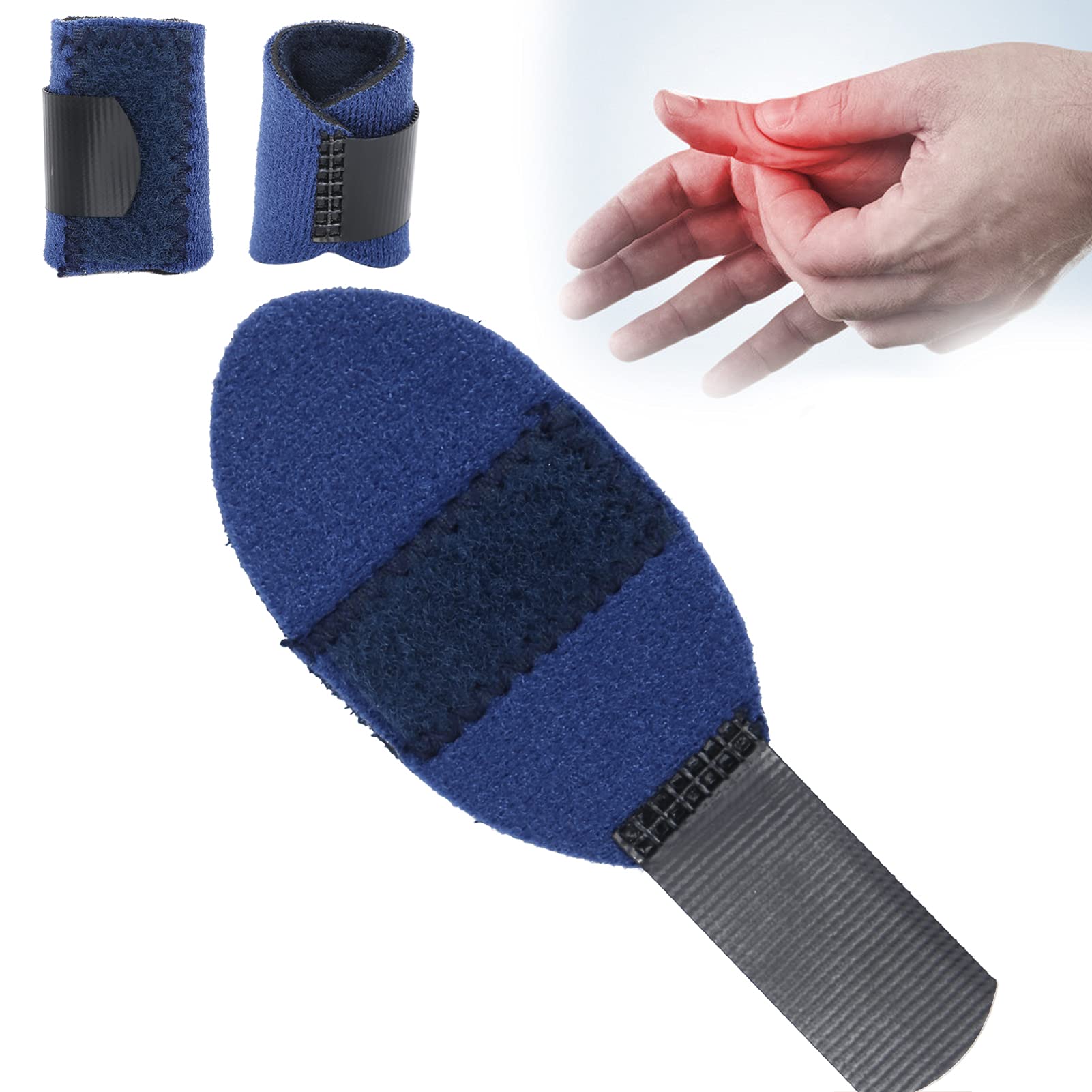 Shanrya Finger Brace, Finger Stabilizer Finger Splint Good Viscosity 4.5 X 1.8in for Ligament Injury