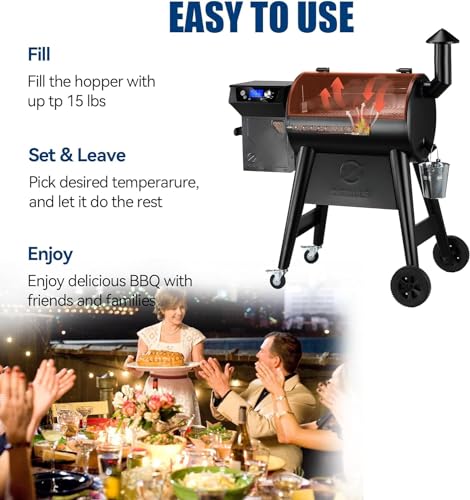 Z GRILLS 450B 2022 NEW Model Wood Pellet Grill & Smoker with a PID Controller, 459 sq in Cooking Area