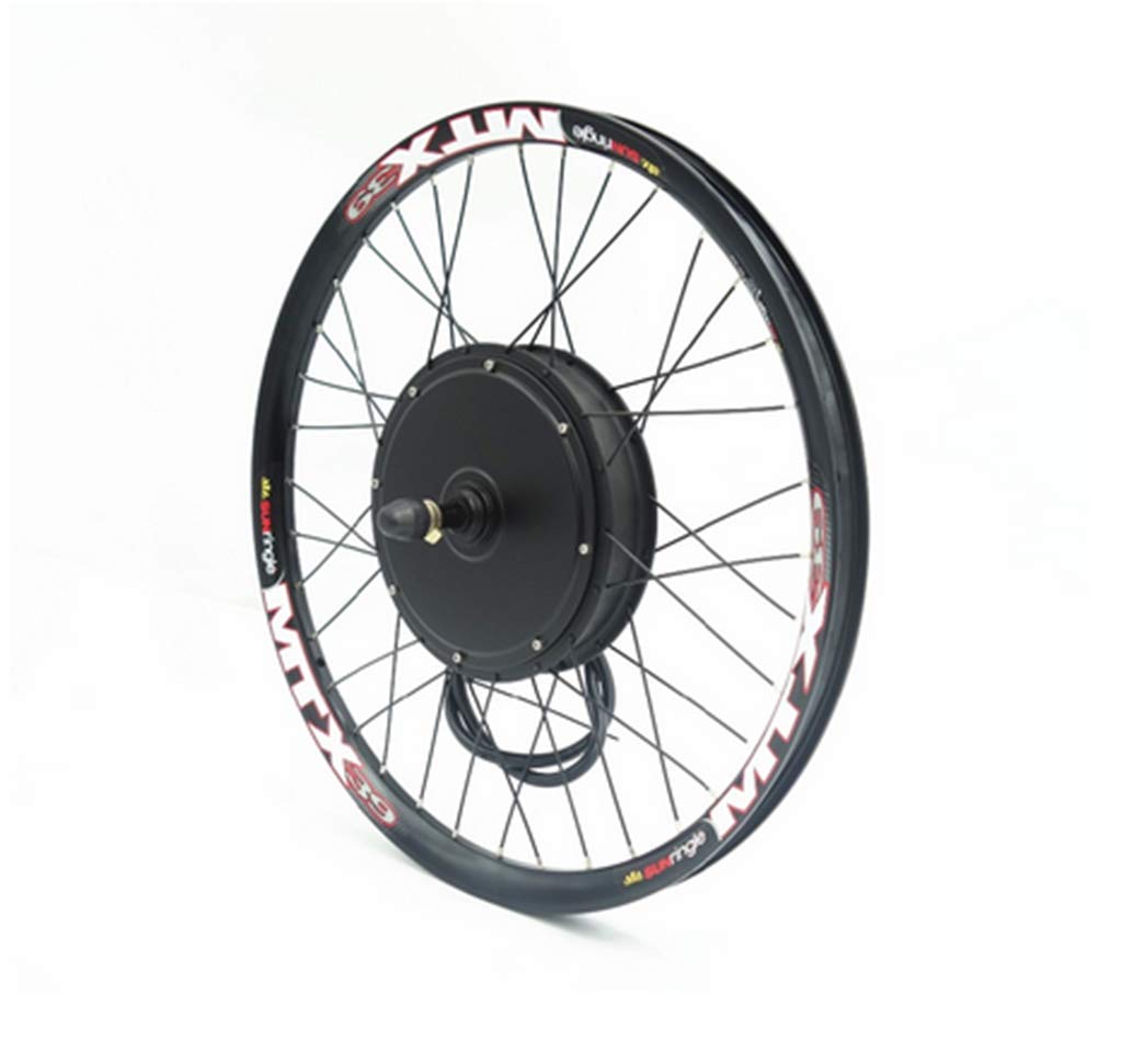 NBPOWER Color Display, Electric Bike Conversion Kit 52V 2000W Rear Motor Wheel Bicycle Kit with Sine Wave Controller, 7 Speed flywheel (24inch)
