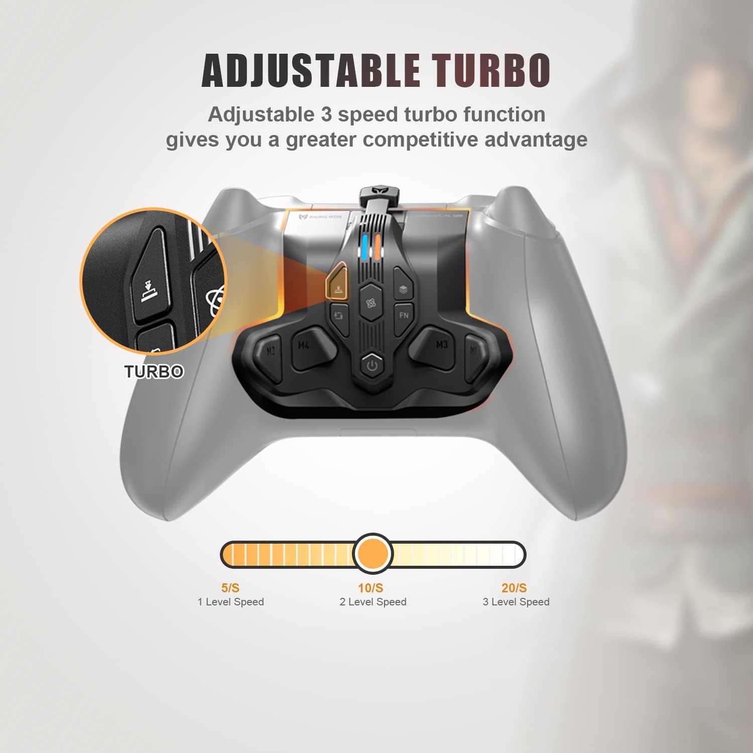 Wireless Xbox Back Button Attachment for Xbox Series S/X Controller, Controller Paddles for Xbox Series S/X/Xbox One/PS4/Switch/PC, Motion Control/Turbo/Macro/Audio (Pro Version) Black