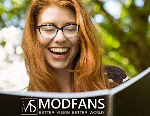 MODFANS Women Reading Glasses 1.75 4 Pair Stylish Ladies Readers with Comfort Spring Hinge Pattern Design Pouch Included