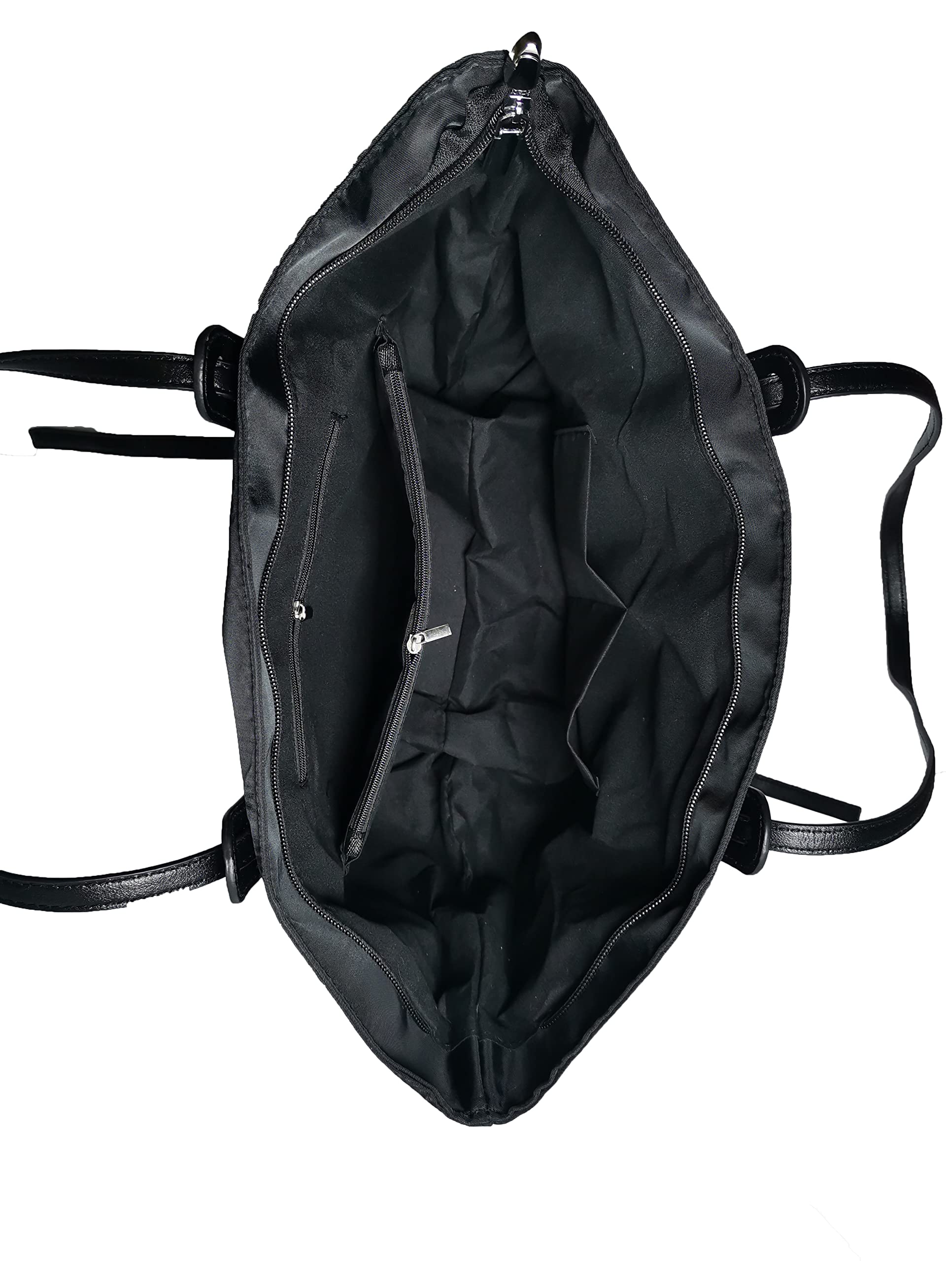 Tote Bag for Women Medium Capacity Casual Commuter Handbag Nylon Single Shoulder Bag,Black