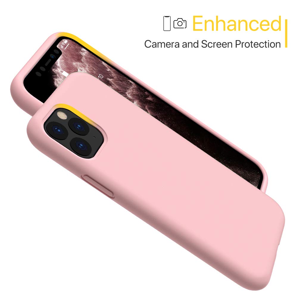 Miracase Liquid Silicone Case Compatible with iPhone 11 Pro Max 6.5 inch(2019), Gel Rubber Full Body Protection Shockproof Cover Case Drop Protection Case (Black)