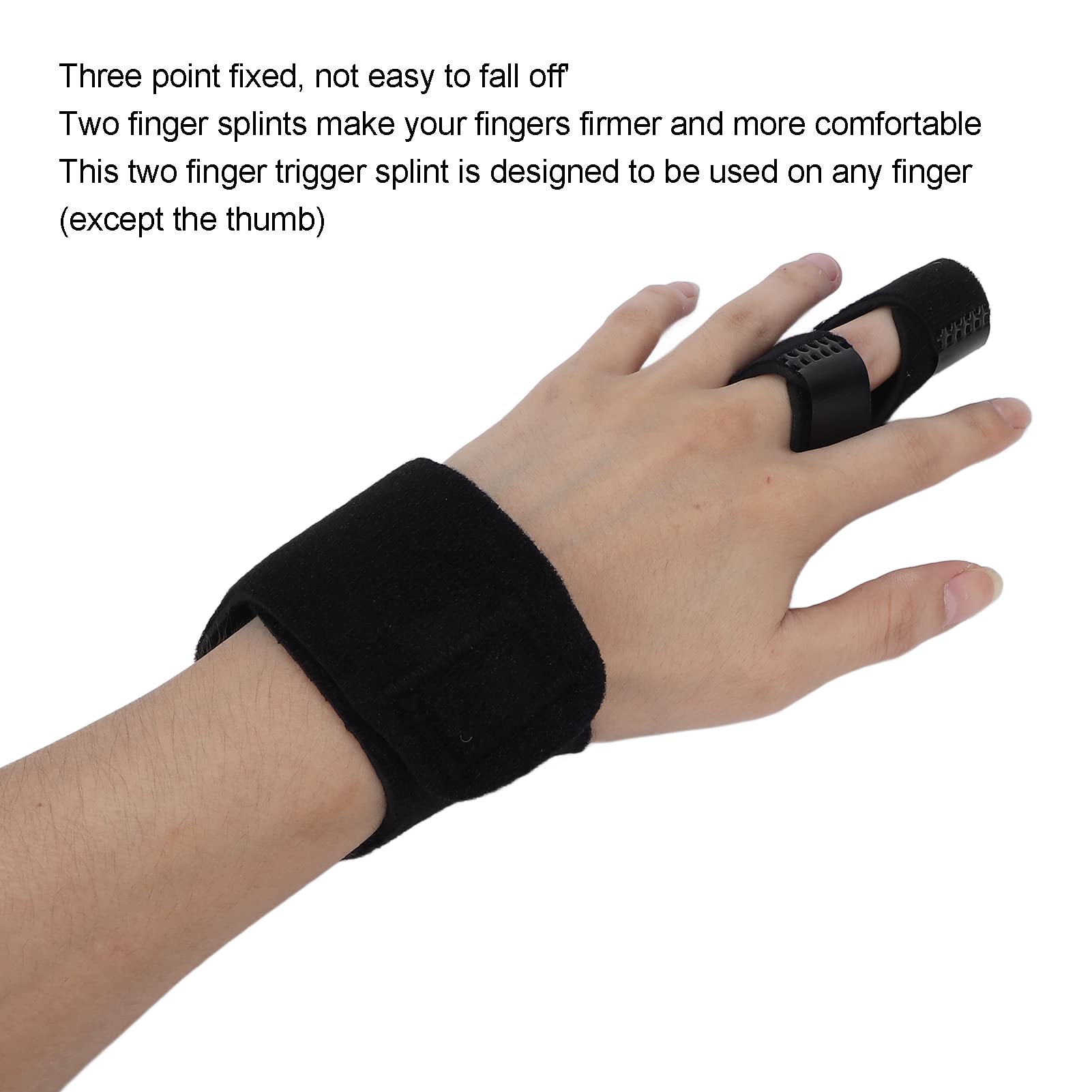 Shanrya Knuckle Immobilizer Braces, Finger Splint Lightweight Breathable Adjustable Plastically for Injuries Arthritis for Sprains Mallet Injury