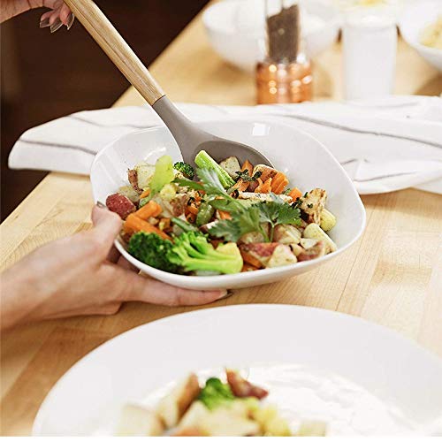 LMMDP 14 Pcs Kitchen Utensils Silicone Cooking Tools Colander Soup Spoon Spatula Brush Pasta Server Egg Beater Food Tongs Kitchen Tools
