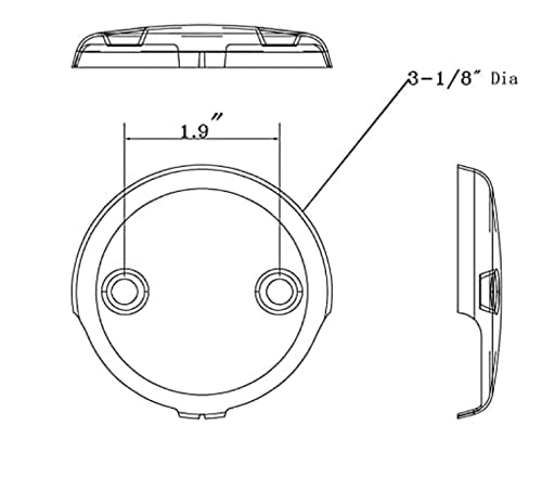 UNI-DRAIN Universal Bathtub Overflow Drain Face Plate 2 Hole Tub Overflow Drain Plate Matching Screws(Nickel Brushed)