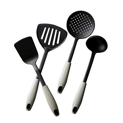 LMMDP 4-piece Combination of Long Handle High Temperature Resistant Kitchen Cooking Utensils for Non-stick Pan