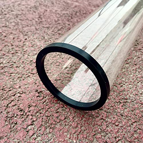Unicoshape Patio Heater Replacement Parts - 49.5" Tall 4" Diameter - Quartz Glass Tube - Compatible with Four-Sided Pyramid Flame Outdoor Heater - with Neoprene Rubber Silicone Connecting Ring