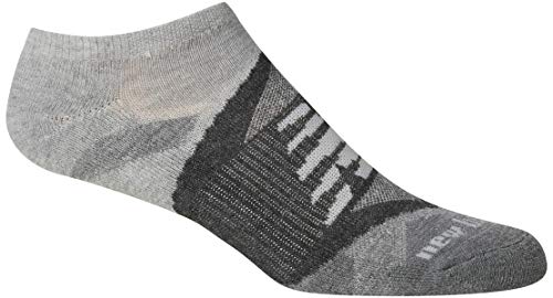 New Balance Men's 3 Pack Cushioned Moisture Wicking No Show Socks with Arch Support, Size 12.5-16, Grey