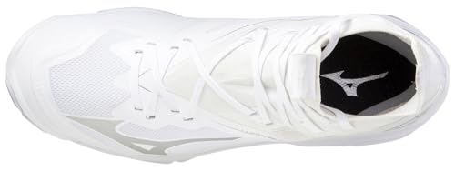 Mizuno Women's Wave Lightning Neo Volleyball Shoe, White-Grey, 12.5