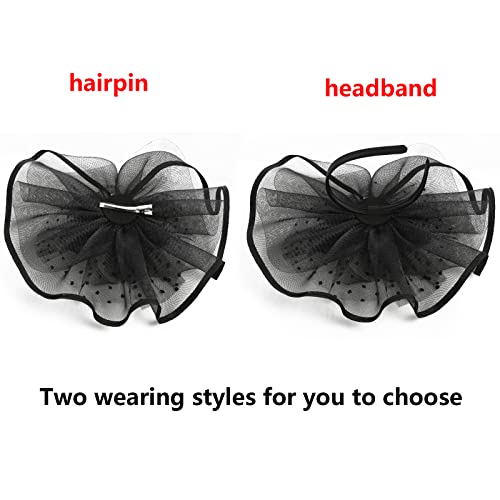 SHININGDAY Women's Kentucky Berby Hat Pillbox Hat Fascinator Feather Headband for Cocktailb Tea Party