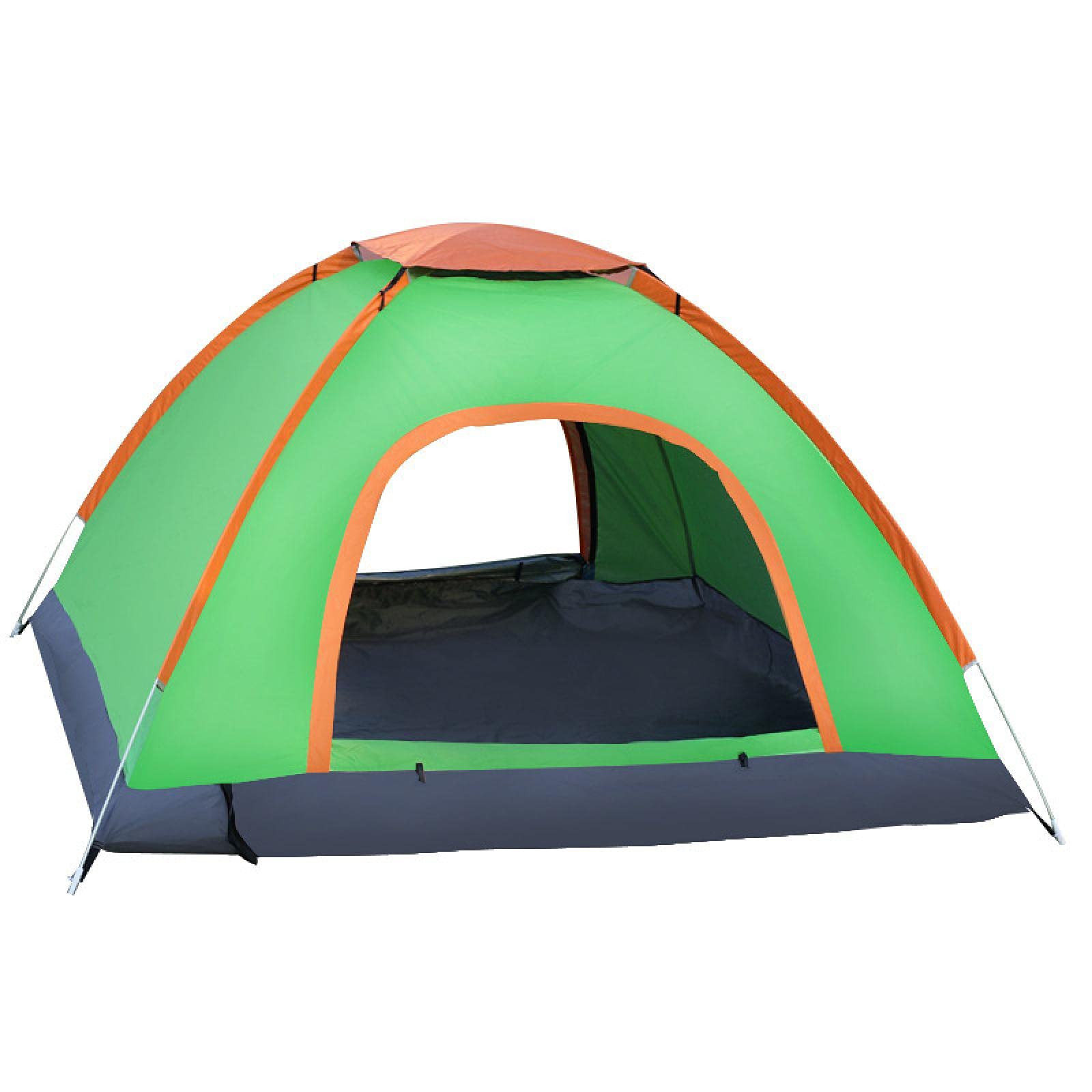 NC Tent Outdoor 3-4 Full Automatic Easy to Set up Small Light Tent Camping Field Tent Thickening rain Proof Quick Open Tent Fruitgreenwithyellowedges