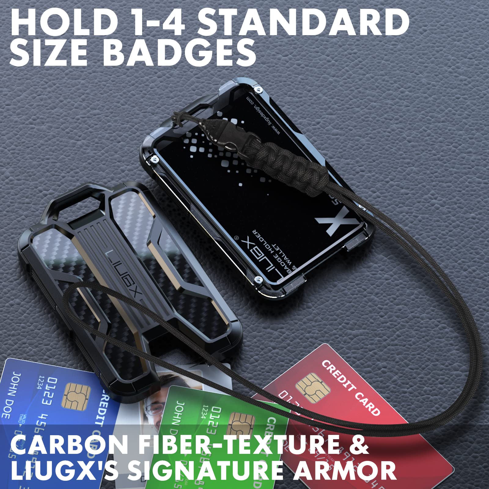 LIUGX Badge Holder, Detachable Buckle with Braided Rope, Strong and Sturdy,Lightweight and Durabl, Impact Resistance ID Badge Reels