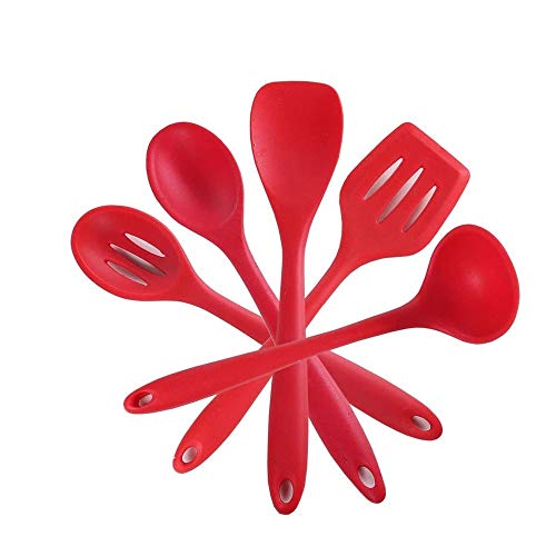 LMMDP Non-stick Cookware Cooking Tool Spatula La Dle Egg Shovel Spoon Soup Kitchen Utensils Set Silicone Kitchenware