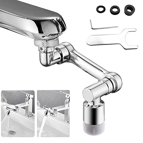 Universal 1080 Swivel Faucet Extension - Rotating Universal Faucet Extender for Bathroom Kitchen Sink, 2 Mode Splash Filter Extension for Faucet, Faucet Aerator for Washing Eye/Hair/Face