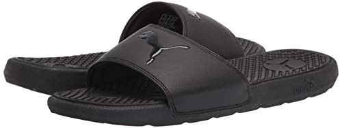 PUMA womens Cool Cat Sport Slide Sandal, Black, 8 US