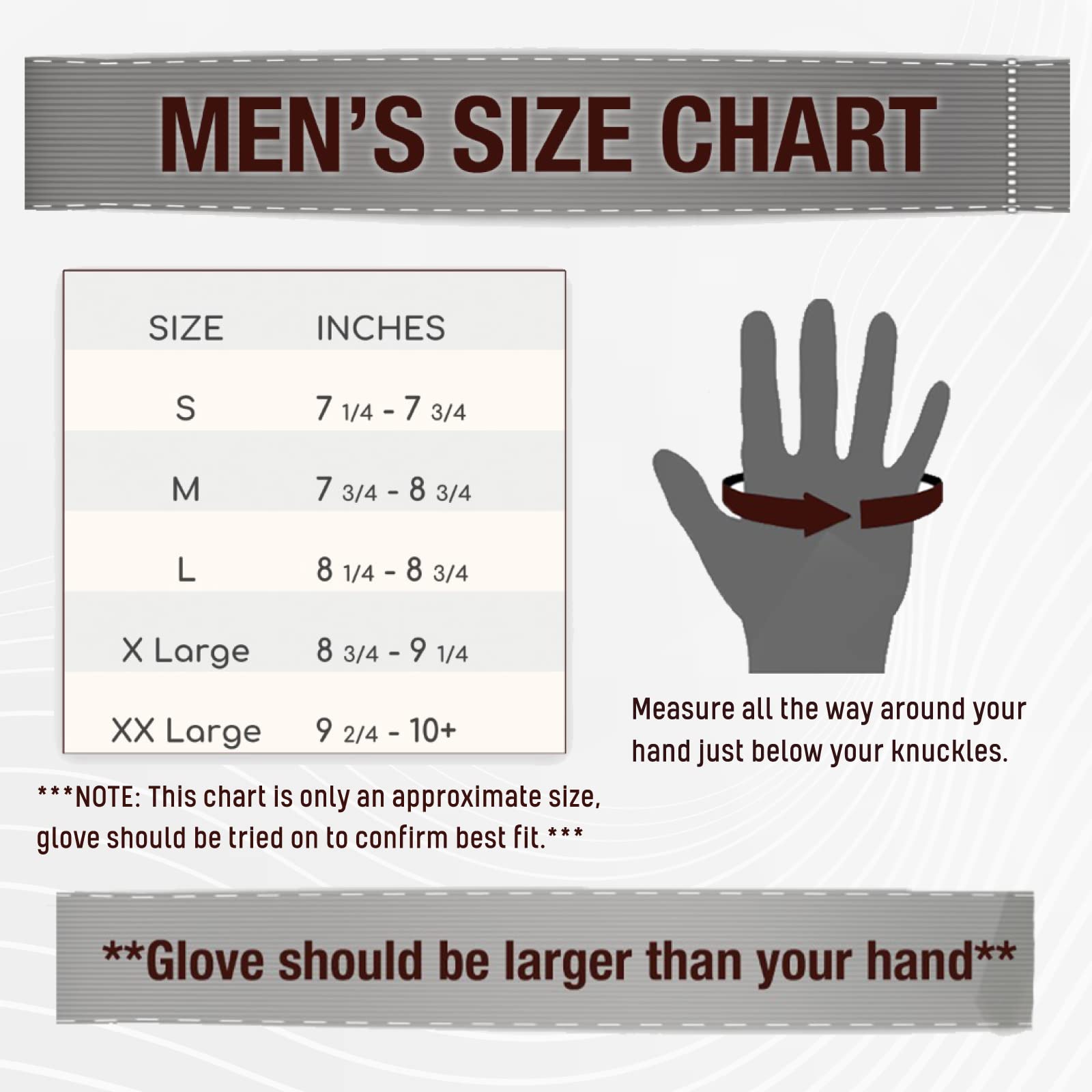 MESSERIO Authentic Sheepskin Leather Winter Gloves for Men with Rabbit Fur Lining + Gift Box (Large)