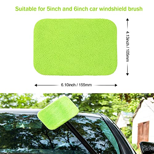X XINDELL Windshield Glass Cleaning Tools, Microfiber Cloth Car Cleaning Tool with Extendable Handle with Washable Reusable Cloth Pad(7 Pack)