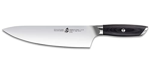 TUO Chef Knife 8 inch - Kitchen Chef Cooking Knife Japanese Gyuto Knife - German HC Steel with Pakkawood Handle - FALCON SERIES with Gift Box