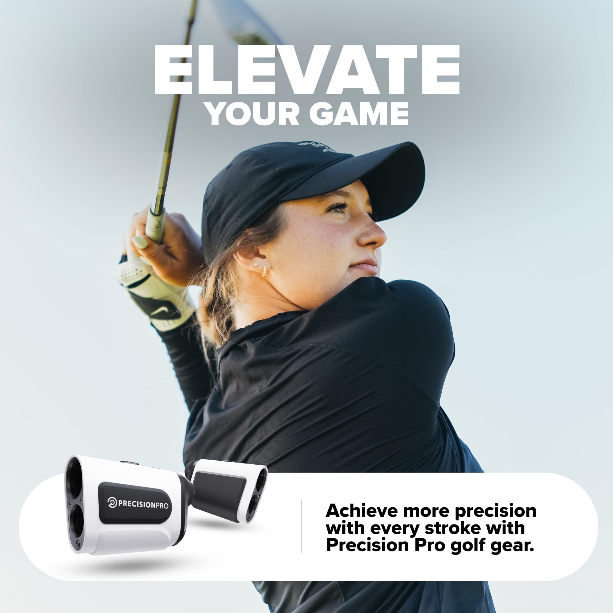 Precision Pro NX10 Golf Rangefinder: Golf's First Customizable Choice for Laser Accuracy, Slope Measurement, 6X Zoom, Flag Lock & Pulse - Master Your Distance with 999+ Yard Range!