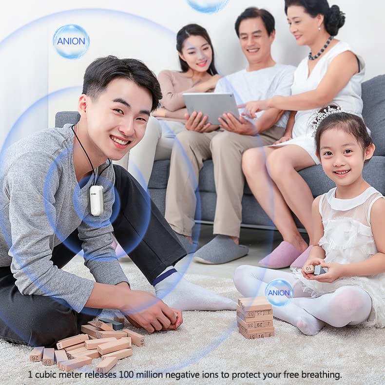 Wearable Mini Personal Air Purifier,Portable Air Purifier,Negative Ion Generator,Negative Ion Air Purifier Suitable For Travel,Tourism,Car,Home USE,And Second-Hand Smoke Removal