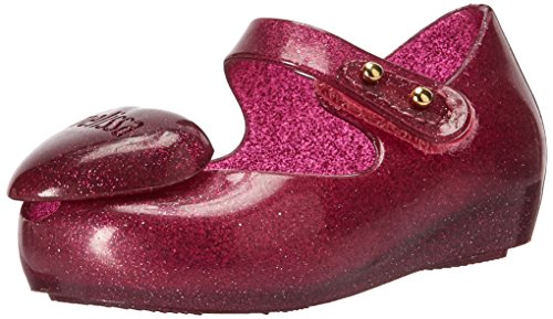 Mini Melissa Baby-Girl's Mini Ultragirl Heart ME Ballet Flat, Pink, 5 Medium US Toddler
