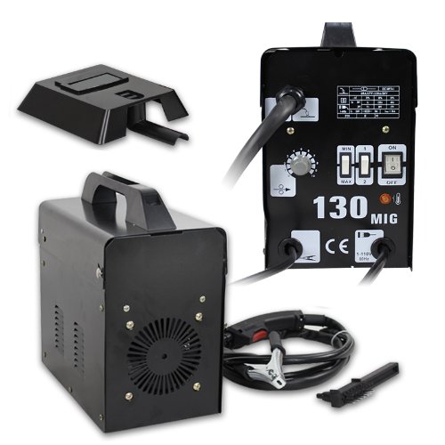 ZENY MIG130 Gas-Less Flux Core Wire Automatic Feed Welder Welding Machine w/Free Mask AC Current 60 AMP - Commercial Grade - 110 V