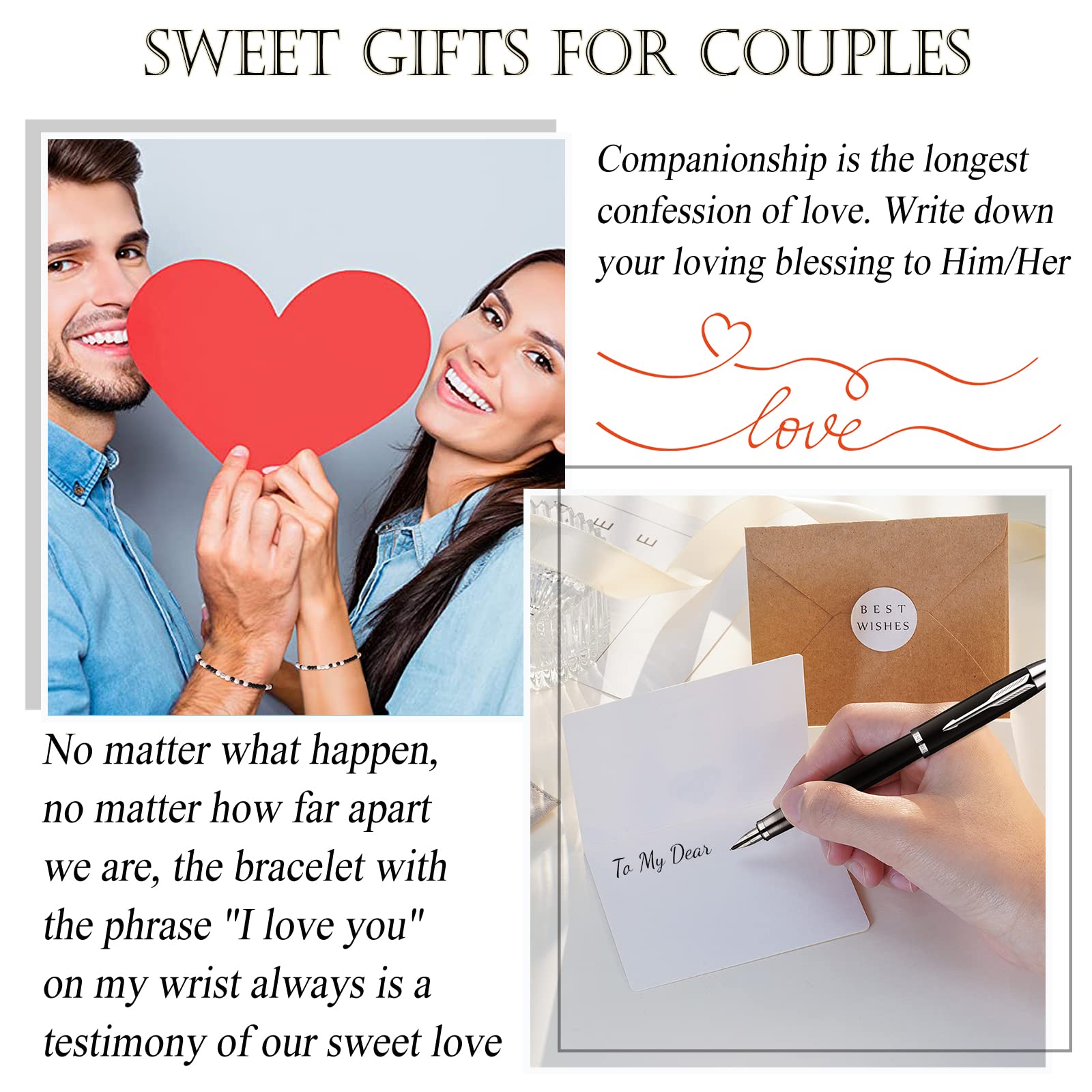 Tarsus Morse Code Couples Bracelets I Love You Gift for Him Her Boyfriends Girlfriends Long Distance Relationship Gifts Jewelry