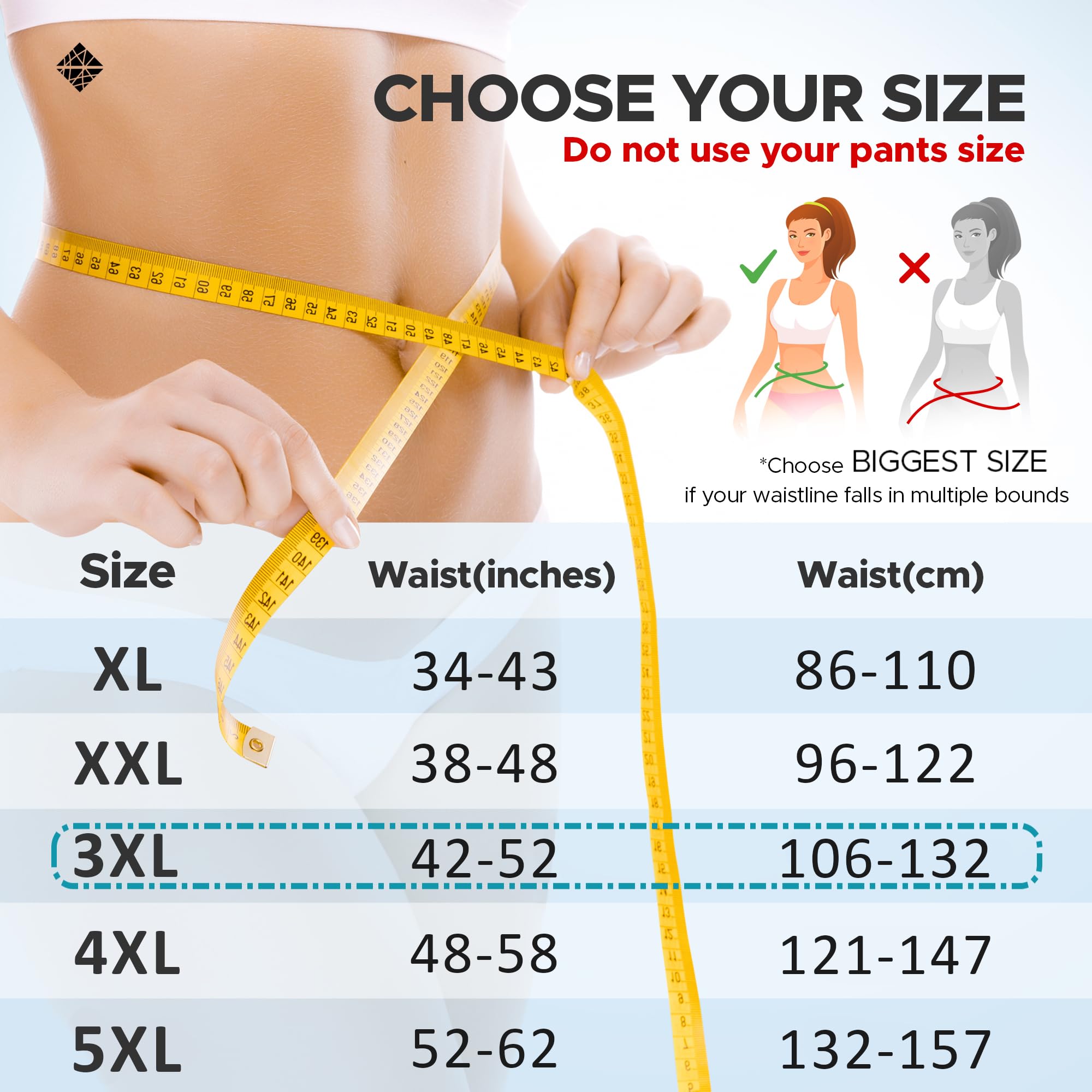 NeoHealth Plus Size Lower Back Brace |3XL| Lumbar Support for Pain Relief and Injury Prevention | Under Clothes Belt | Back Support Belt for Women & Men | Big and Tall | Obese Oversized Overweight