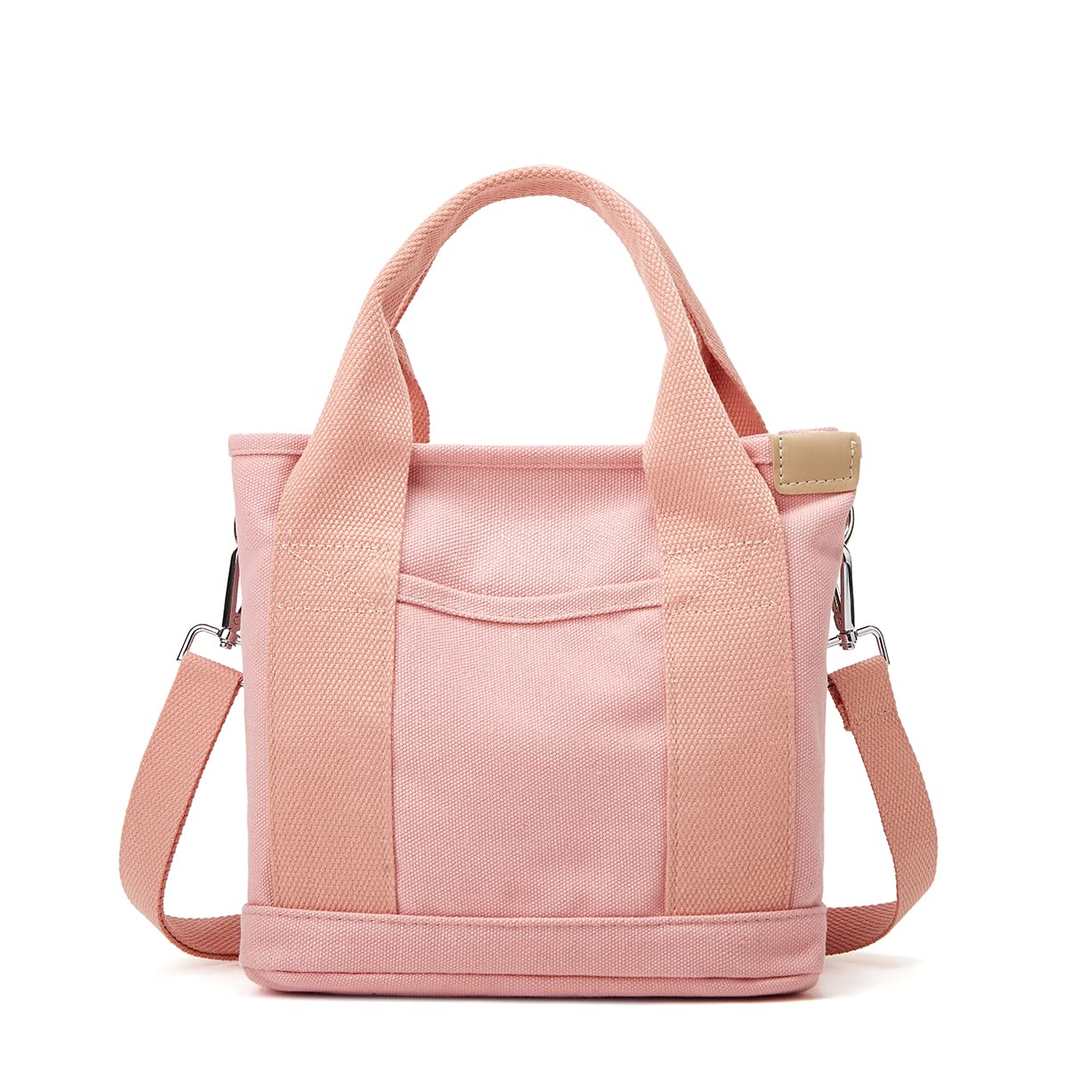 Women Canvas Tote Bag Classic Small Square Crossbody Bag Satchel Shoulder Bag Hobo Bag for Work School Travel