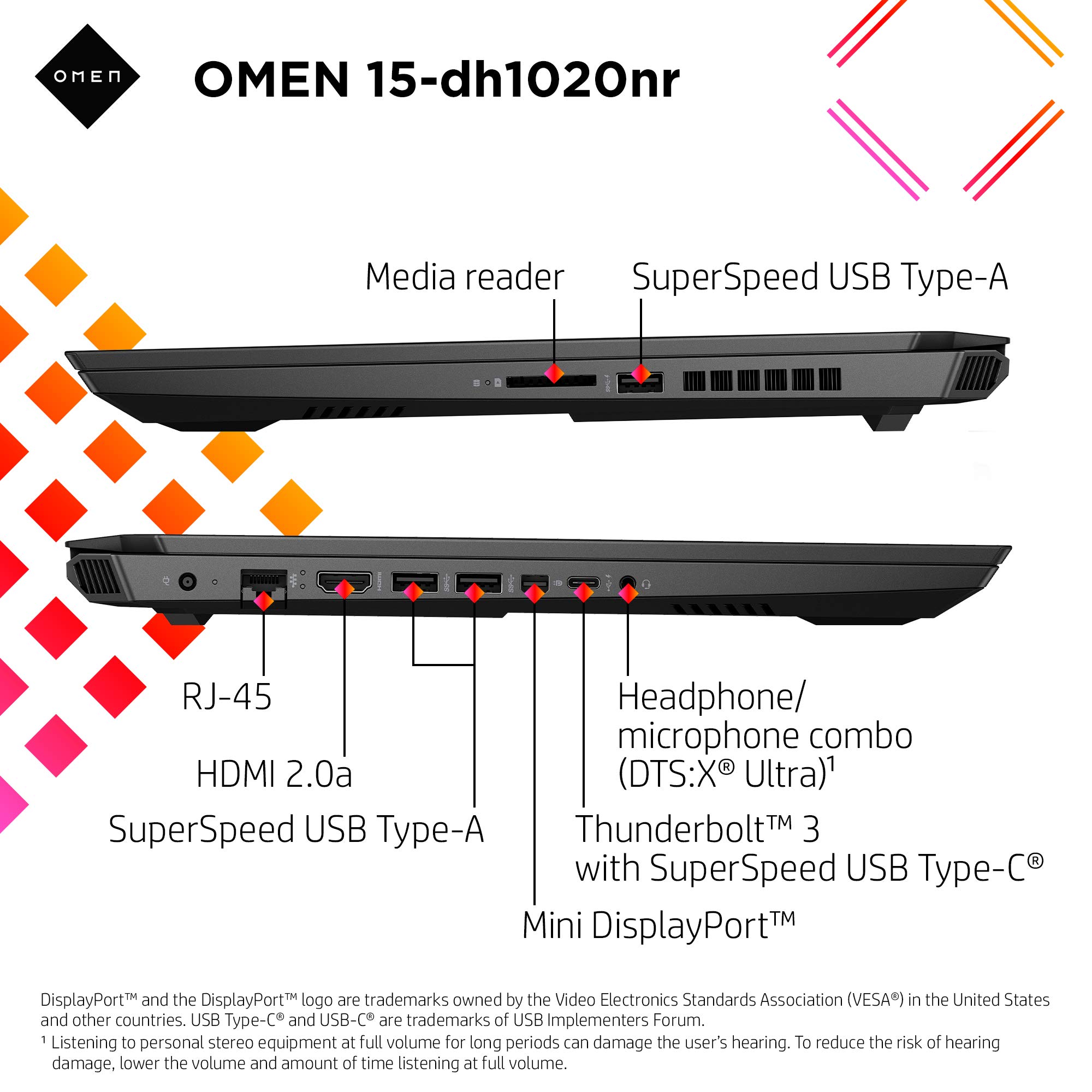 OMEN 15 Gaming Laptop, NVIDIA GeForce RTX 2070 Max-Q, Intel Core i7-10750H, 16 GB DDR4 RAM, 512 GB PCIe NVMe SSD, 15.6" Full HD 144hz, Windows 10 Home, RGB Keyboard (15-dh1060nr, 2020 Model)