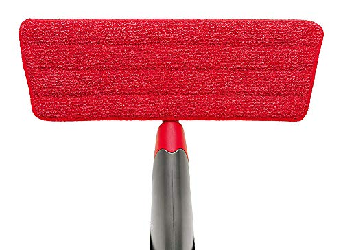 Washable Microfiber Mop Pads (3 Pack) - Microfiber Replacement Mop Pads Heads 16.53 x 5.4Inches for Cleaning of Wet or Dry Floors - Professional Home/Office Cleaning Supplies, Red