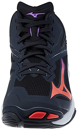 Mizuno Women's Wave Lightning Z6 Mid Volleyball Shoe, Indiai Fierycoral2265c, 12.5